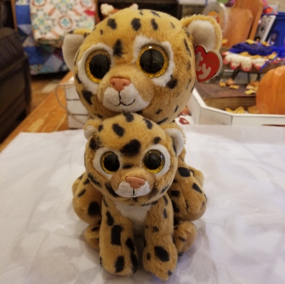 Ty | Toys | Ty Beanie Babies Large Small Freckles The Leopard | Poshmark